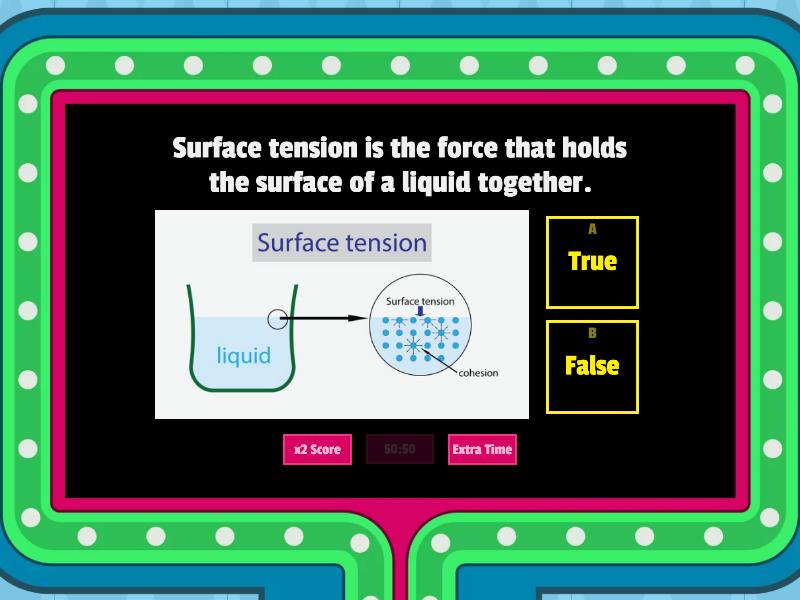 Surface Tension - Gameshow quiz