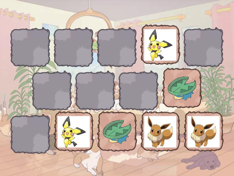 Memory Flip Game (Pokemon) - Matching pairs