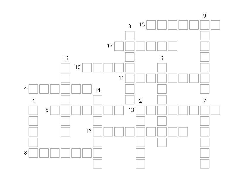 L2 Unit 9 - Crossword