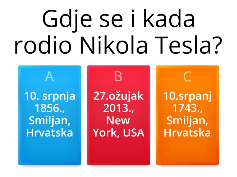 Nikola Tesla - Quiz
