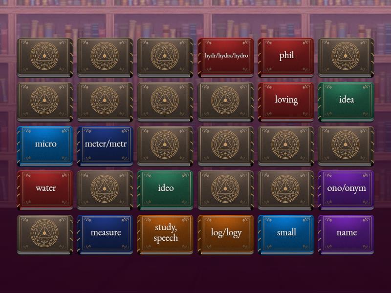 Greek Roots Cipher Challenge 2 - Matching pairs