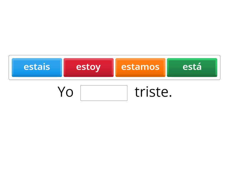 Estar y emociones - Completa la oración