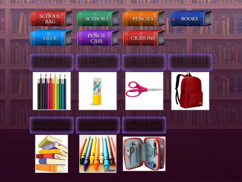 SCHOOL OBJECTS - Une las parejas