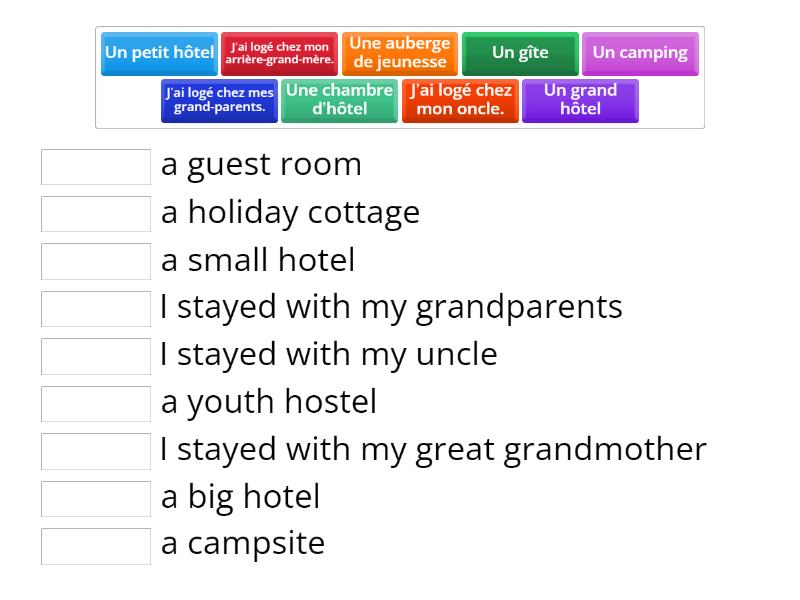 Holidays - Accommodation - Match up