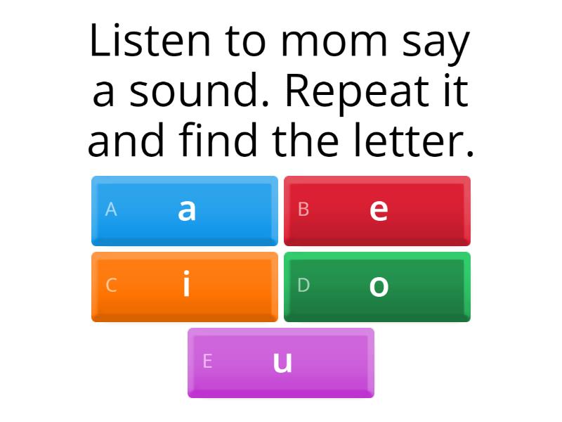 Auditory to Visual - Sound/symbol association - Quiz