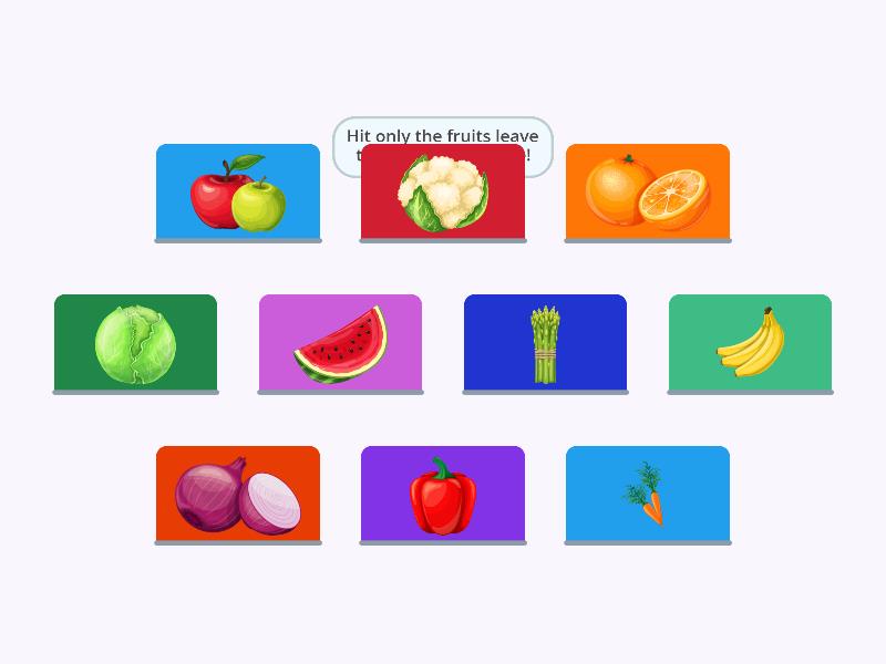 Whack A Mole Fruit and Vegetables - Whack-a-mole