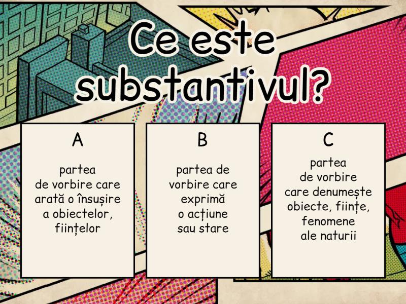 Părțile de vorbire - Quiz