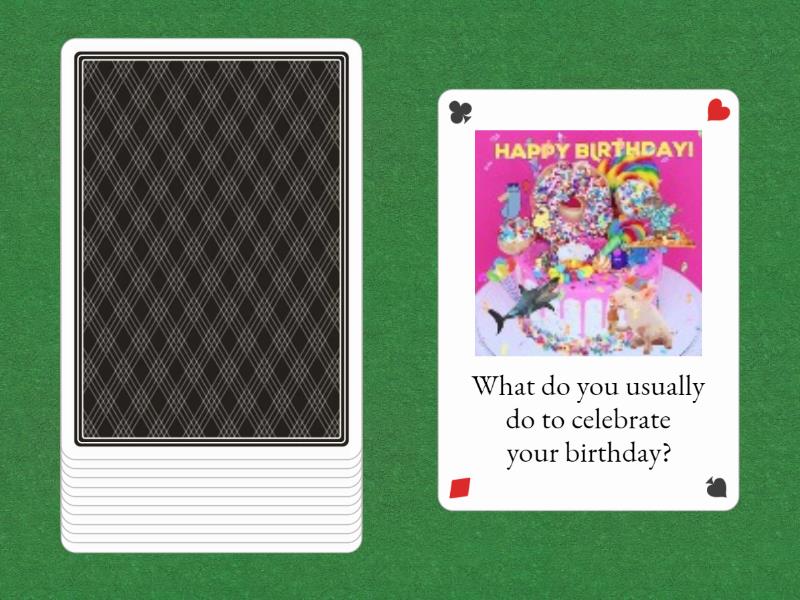 Warm up conversation questions - Speaking cards