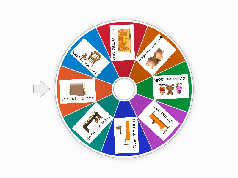 Prepositions - Spin the wheel