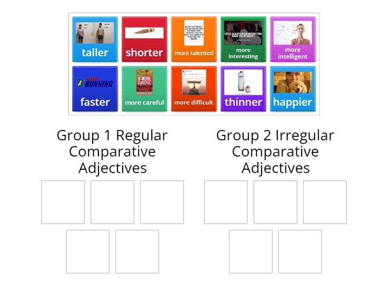 Comparative Adjectives - Group sort