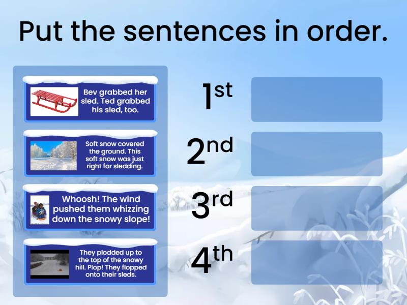 Story Scramble (Sledding) - Rank order