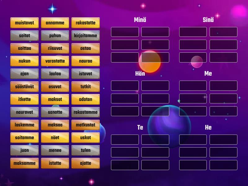 Verbityyppi 1-3 - Group sort