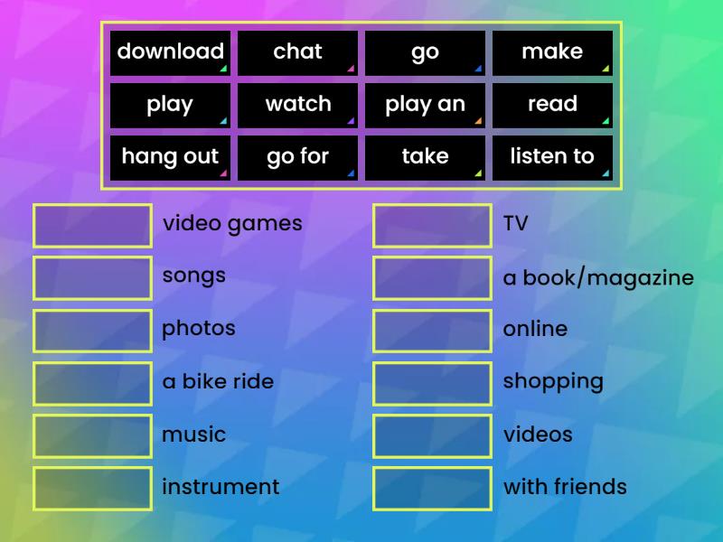 2.5 Leisure activities Basic - Match up