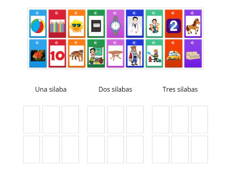 Cuenta las silabas - Group sort
