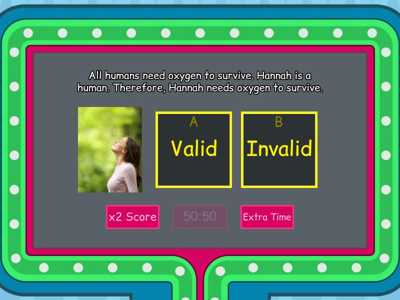 UNDERSTANDING ARGUMENTS - Gameshow quiz