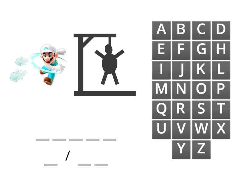 Mario vs Sonic vs W głowie się niemieści - Hangman