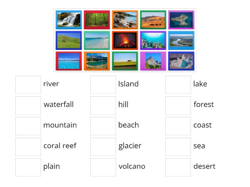 Geographical features - Match up