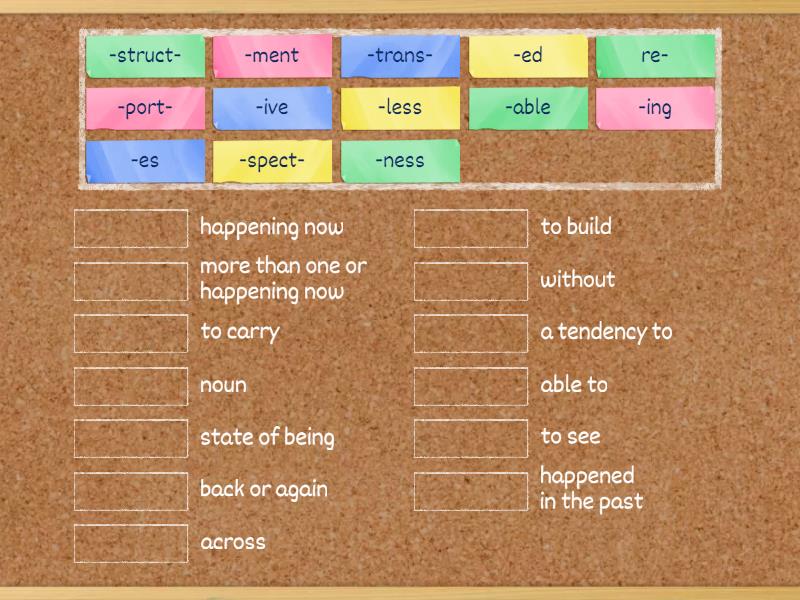 Morpheme Match 1 - Match up