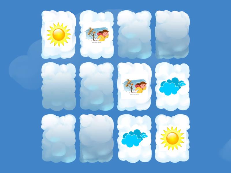Kinder - Weather Memory Game - Matching pairs