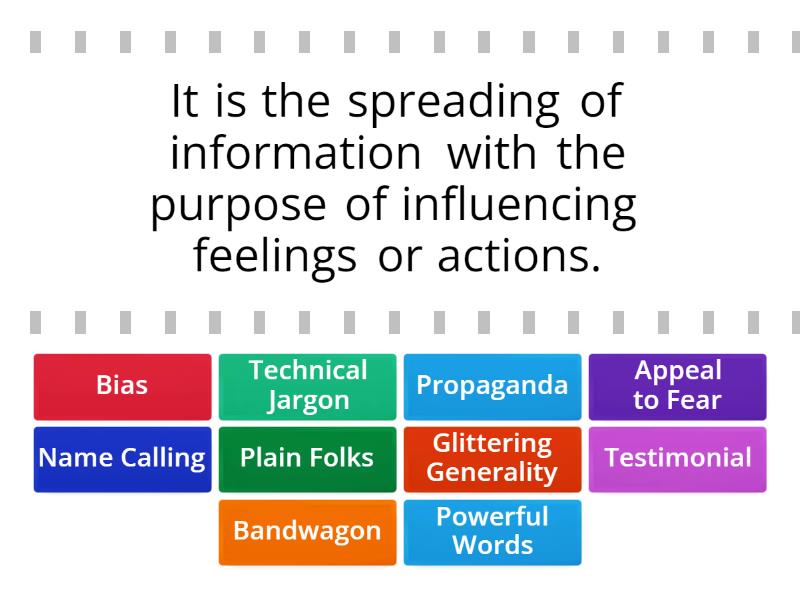 Propaganda (Grade 4 and 5) - Find the match