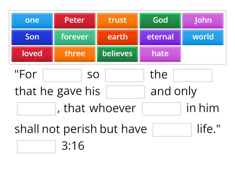 Memory Verse - Jesus Is Alive - Complete the sentence