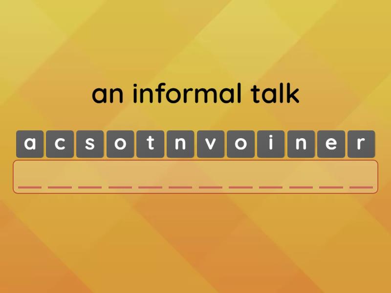 SO PI. unit 1.3, conversations - Anagram