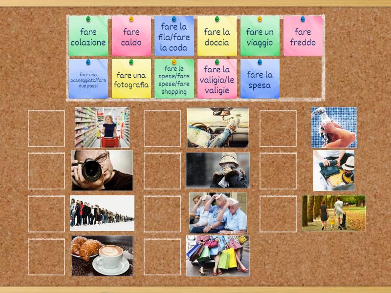 espressioni con fare - Match up