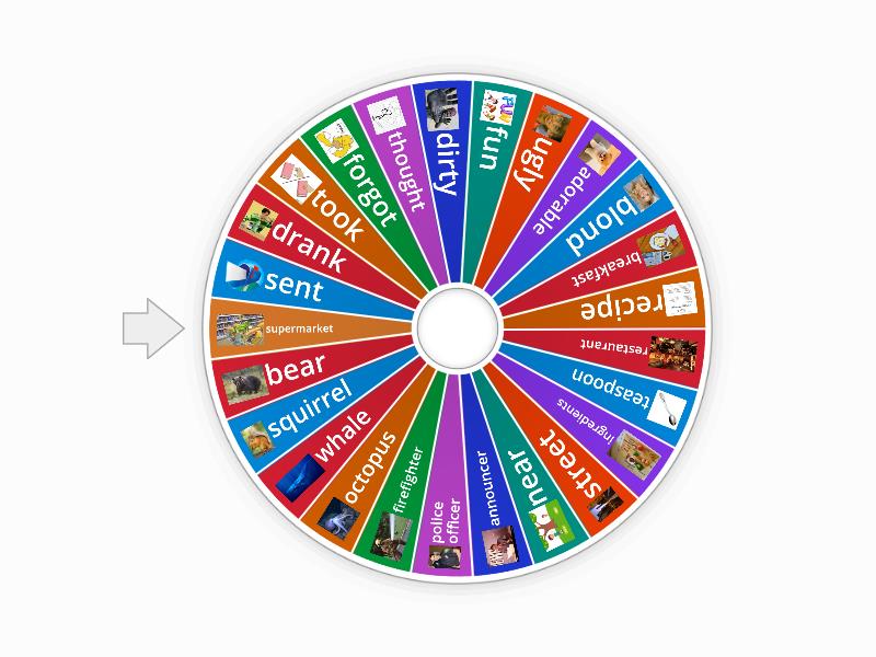 WORDS FROM 1 TO 25 -SPELLING BEE - 5TH GRADE - 1ST WEEK - Spin the wheel