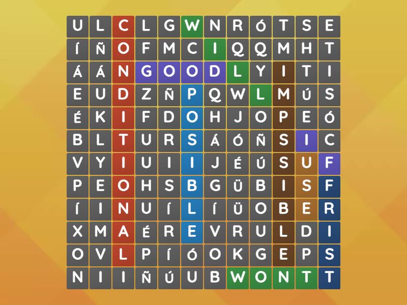 fisrst conditional - Wordsearch