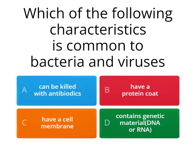Bacteria v/s Viruses - Quiz