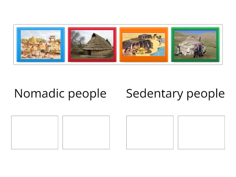 Sedentary and Nomadic People - Group sort