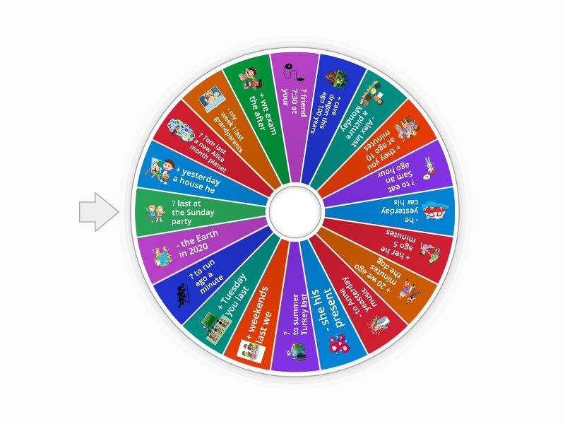Past Simple (regular verbs) - Random wheel