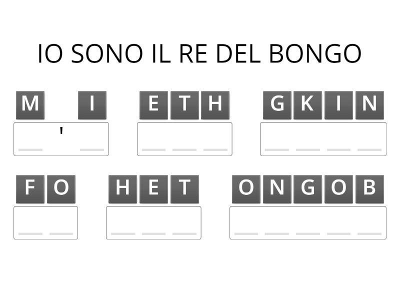 KING OF THE BONGO - 3 - Anagram