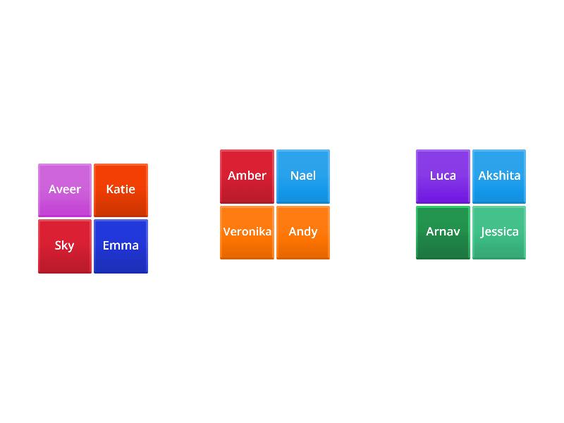Y7F6 - (Mixed abilities) - Seating plan