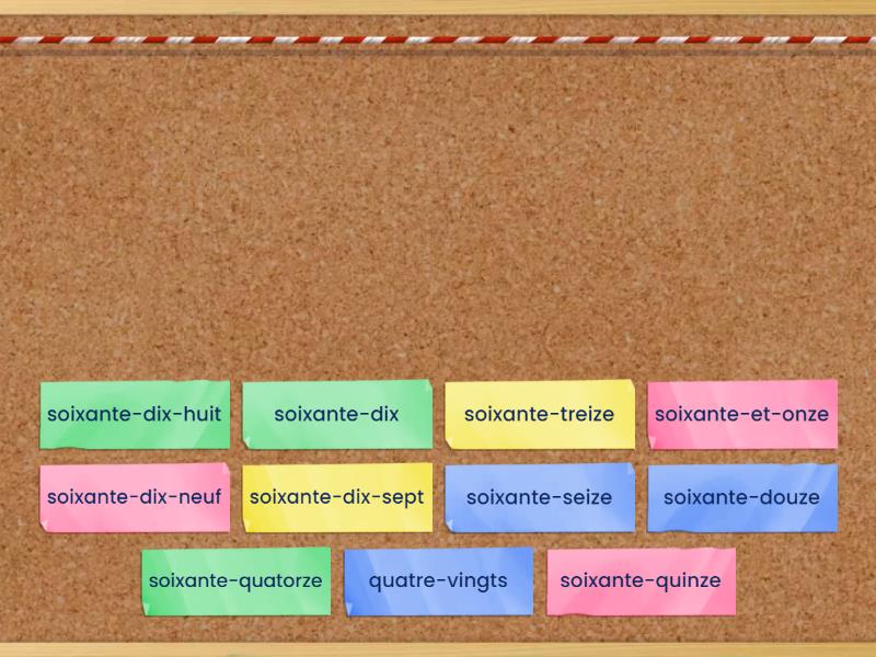 25 - les nombres 70-80 - Find the match