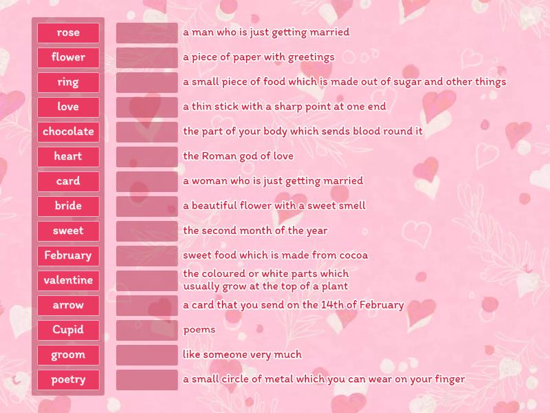 St Valentine's Day - Match up