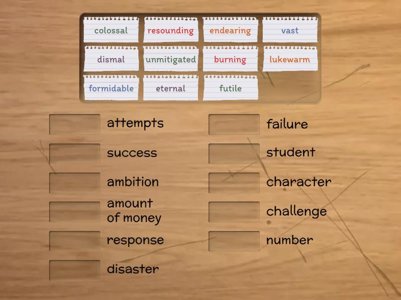 collocations - Match up
