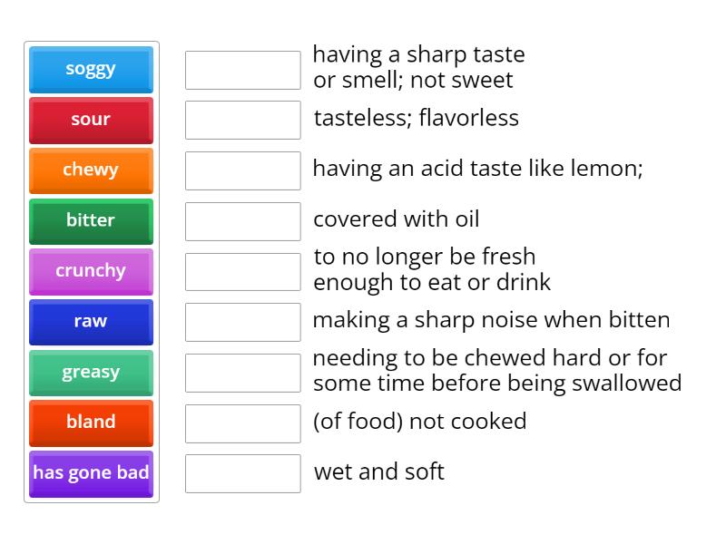 Food and taste - Match up