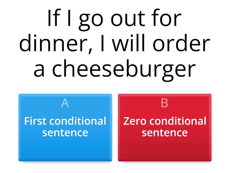 Zero & First conditional sentence - Quiz