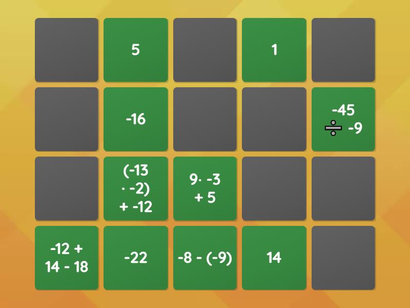 Integer Operations - Matching pairs