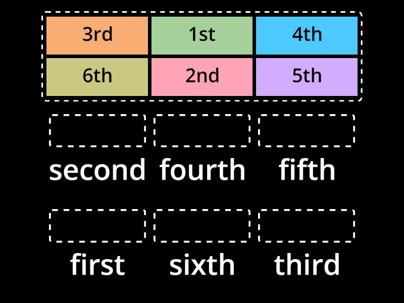 Ordinal Numbers - Match up
