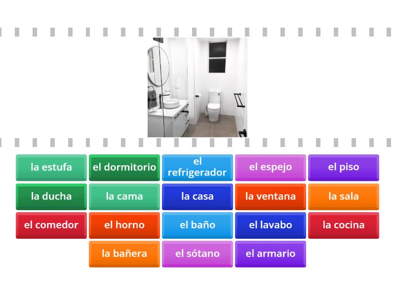 La Casa y los Muebles con Imágenes - Find the match