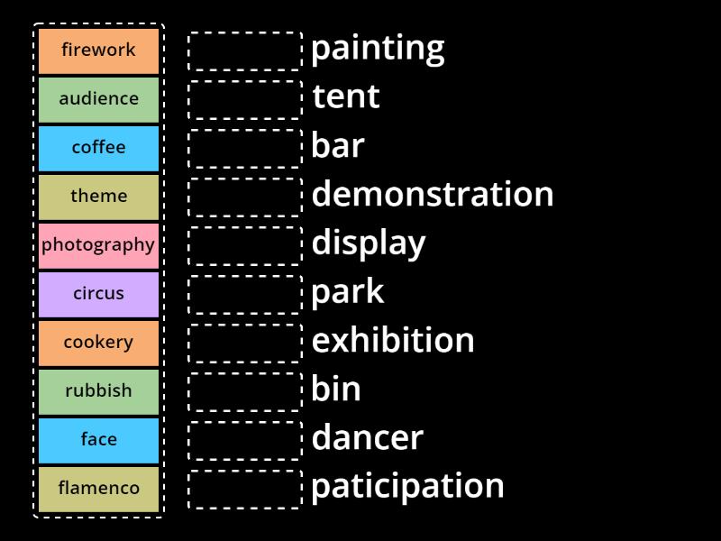 Activate B1 Unit 4 compound nouns - Match up