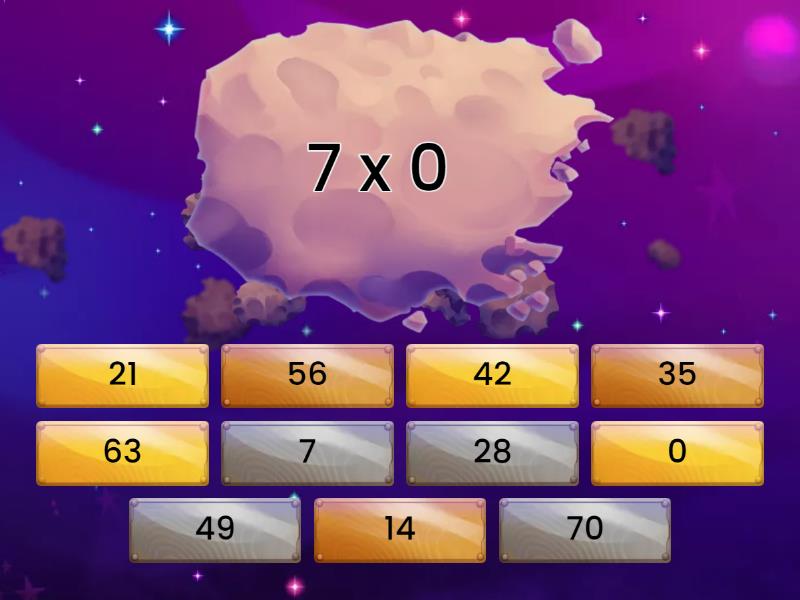 Timed Quiz: 7 Times Table - Find the match