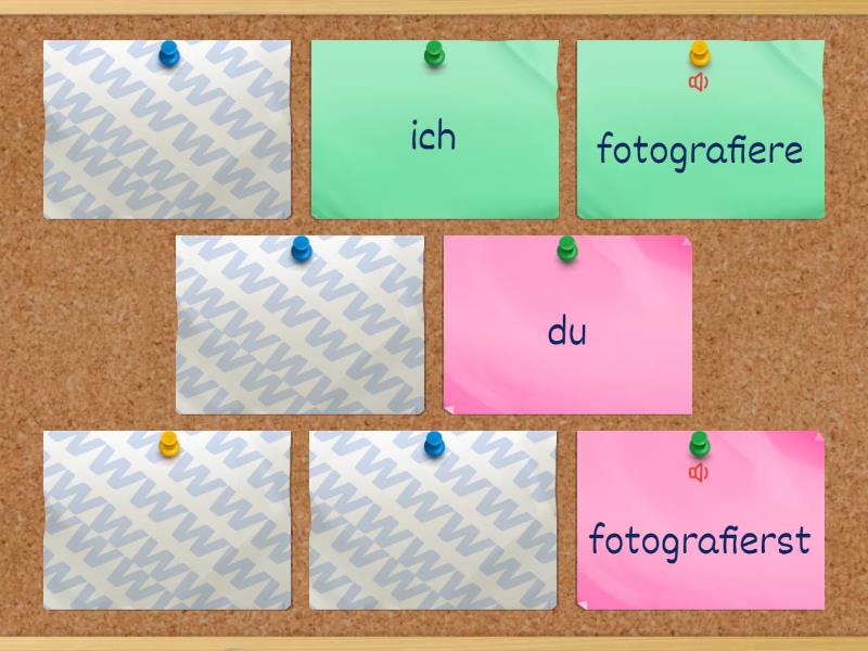 Das Verb "fotografieren" - Matching pairs