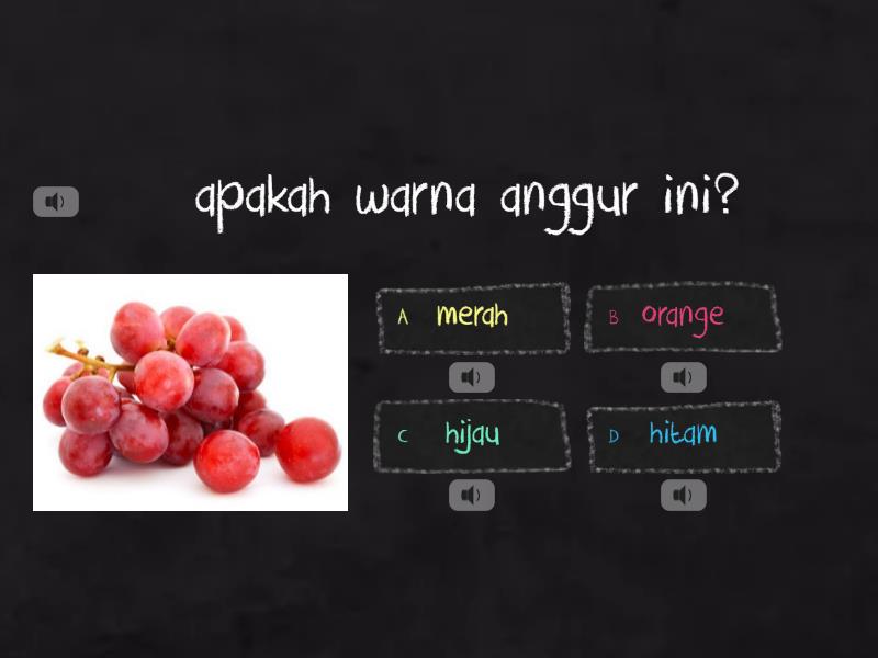 mengenal warna dan buah by amelita - Quiz