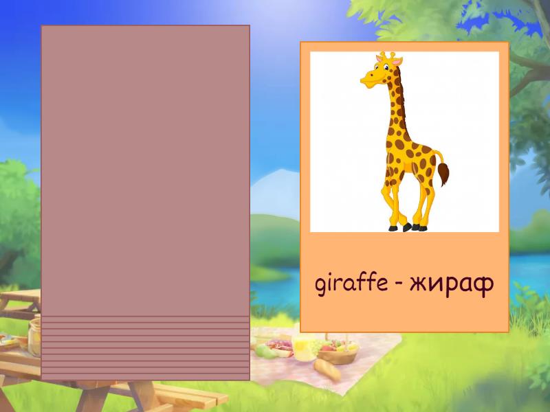 Wild animals - Speaking cards