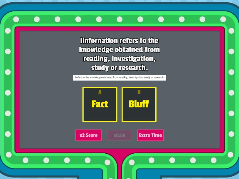 Fact or Bluff STEM 2 - Gameshow quiz