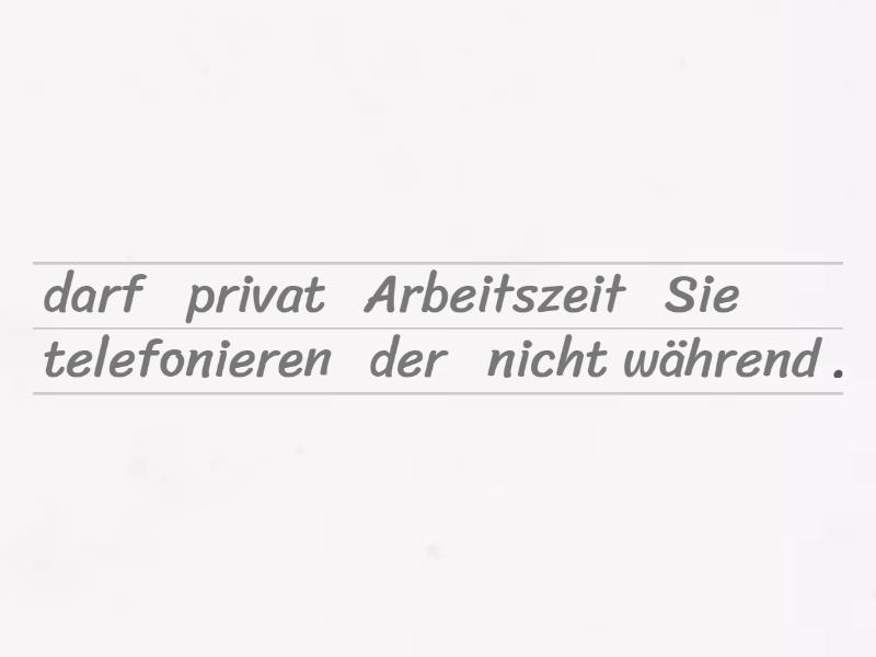 B2.1 Tekamolo üben - Die richtige Reihenfolge