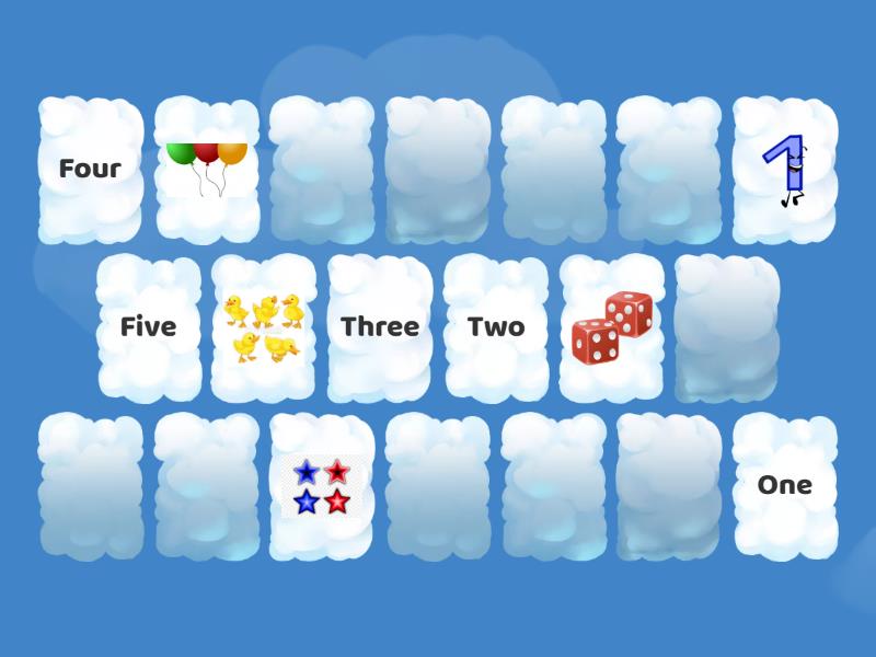 Memory Game: "Numbers 1 to 10" - Matching pairs